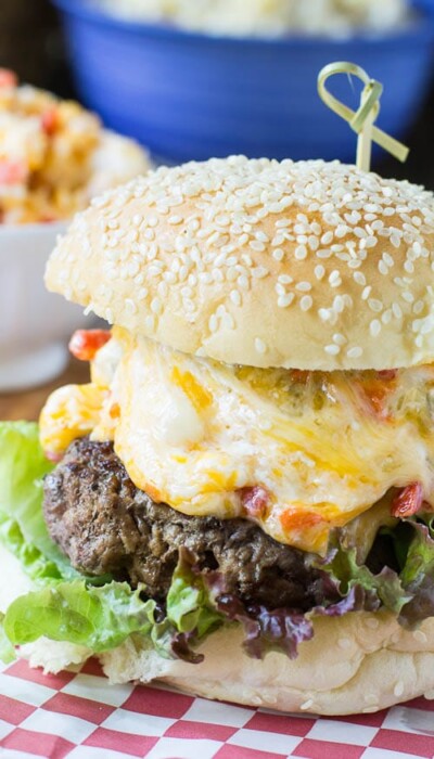 Southern Pimento Cheese Burger Recipe - Spicy Southern Kitchen