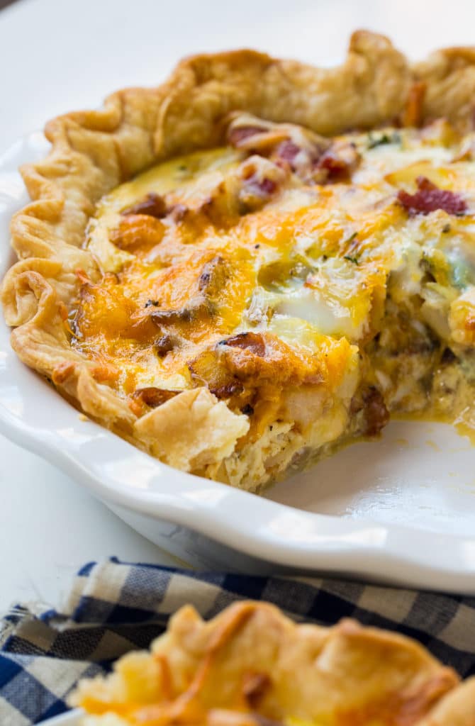 Bacon and Potato Quiche - Spicy Southern Kitchen