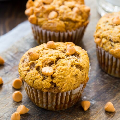 Pumpkin Butterscotch Muffins - Spicy Southern Kitchen