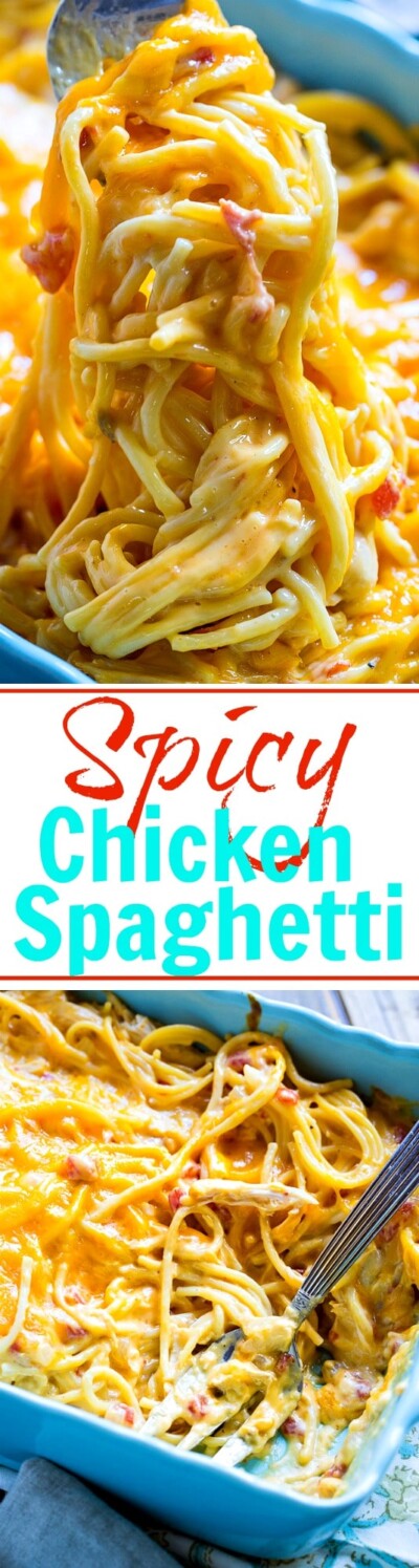 Spicy Chicken Spaghetti - Spicy Southern Kitchen