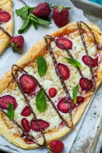 Strawberry Nutella Dessert Pizza - Spicy Southern Kitchen