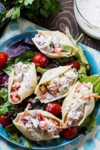 Tuna Salad Stuffed Jumbo Shells - Spicy Southern Kitchen